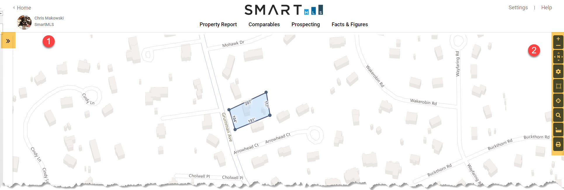 Map view and layers – SmartMLS Tax