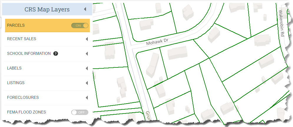 Map view and layers – SmartMLS Tax