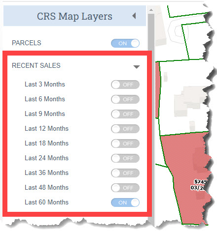 Map view and layers – SmartMLS Tax