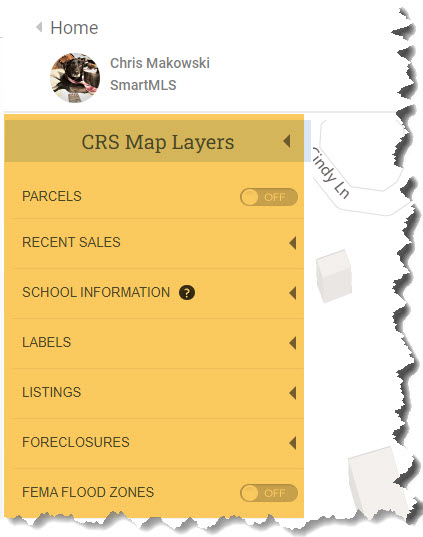 Map view and layers – SmartMLS Tax