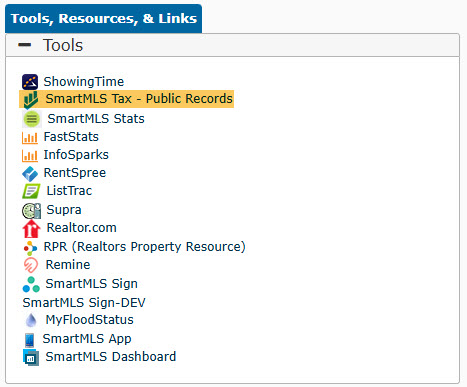How to access SmartMLS Tax – SmartMLS Tax