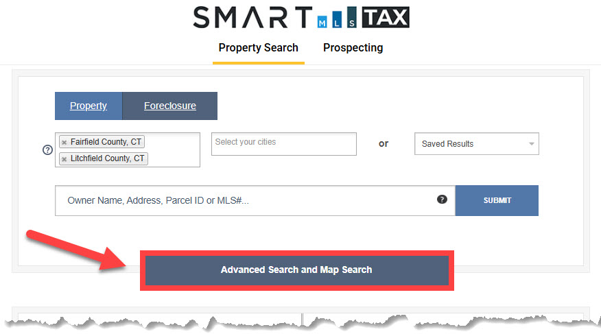 Map searches in SmartMLS Tax – SmartMLS Tax